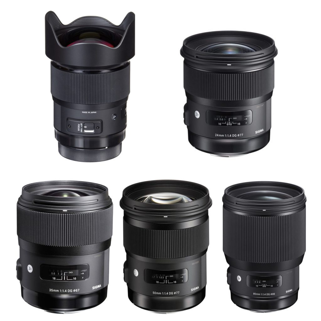 Sigma Art Series EF Primes kit of 5 - Picture Hire Australia